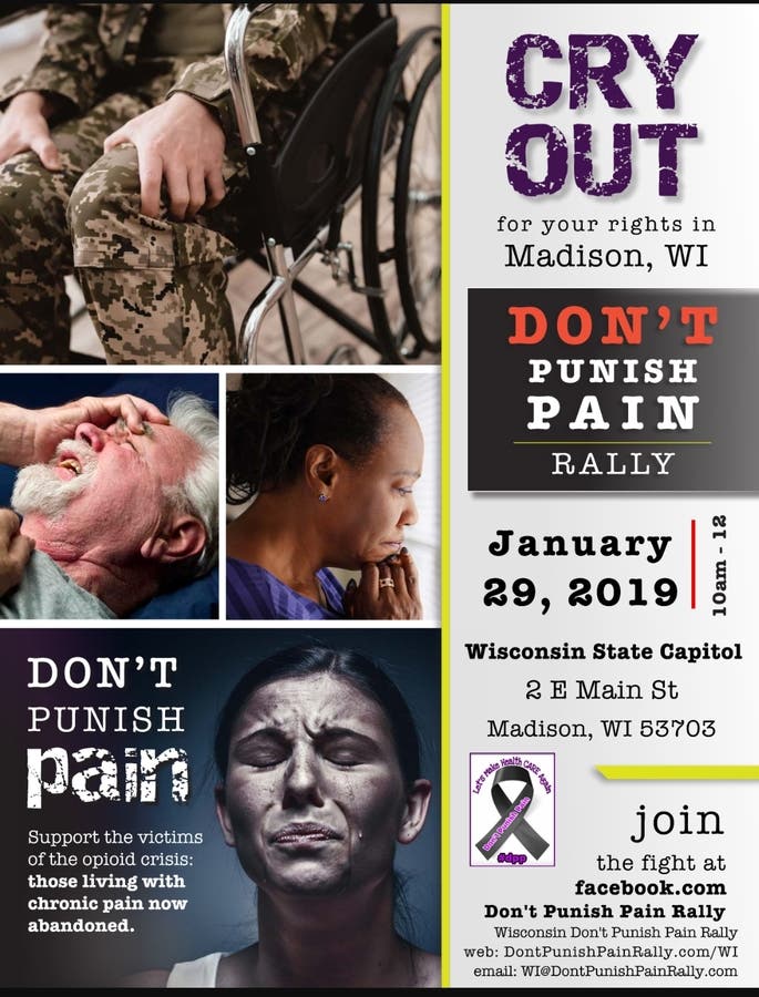 Don't Punish Pain Rally commercial 1-29-19 10am - Milwaukee, WI Patch