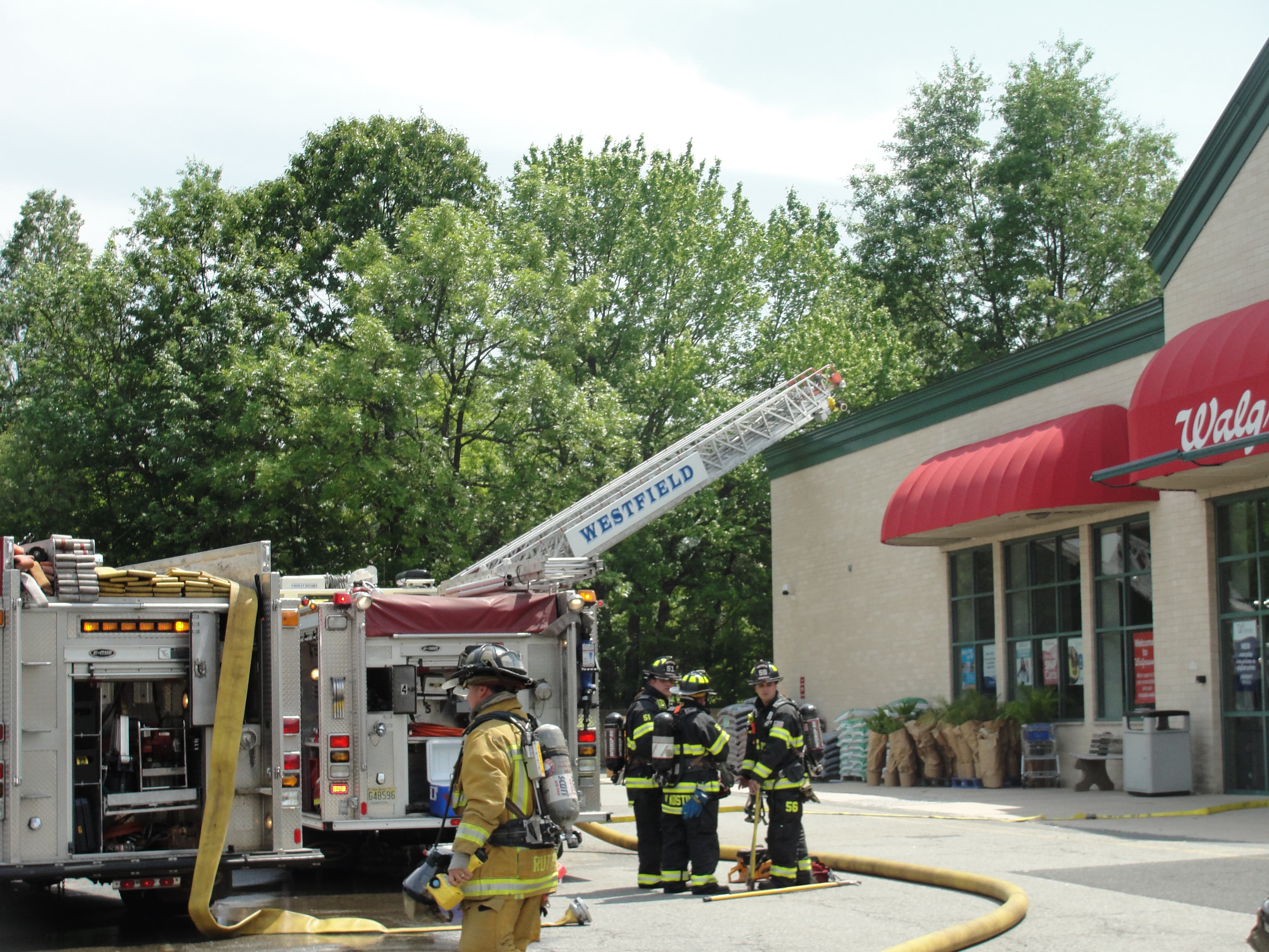 Firefighters Battling Fire at Westfield Walgreens | Westfield, NJ Patch