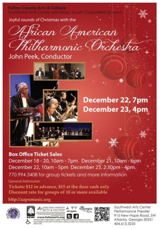 African American Philharmonic Orchestra Christmas Concert | Cascade, GA ...