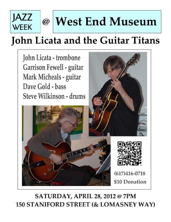 Jazz Week at West End Museum - John Licata and the Guitar Titans ...