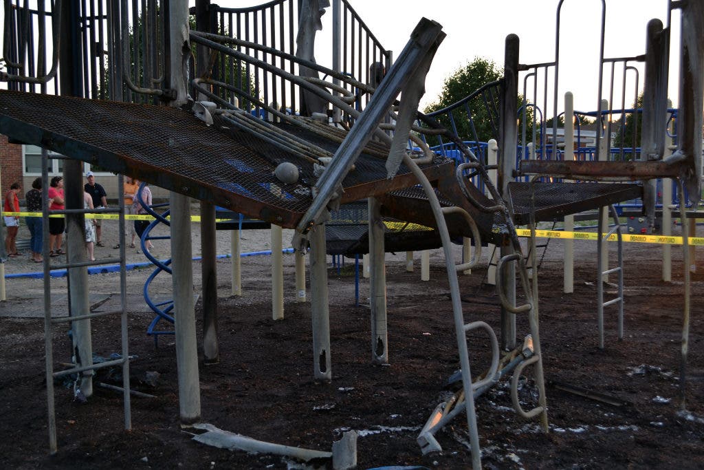 Fire Strikes Playground at South Row School | Chelmsford, MA Patch
