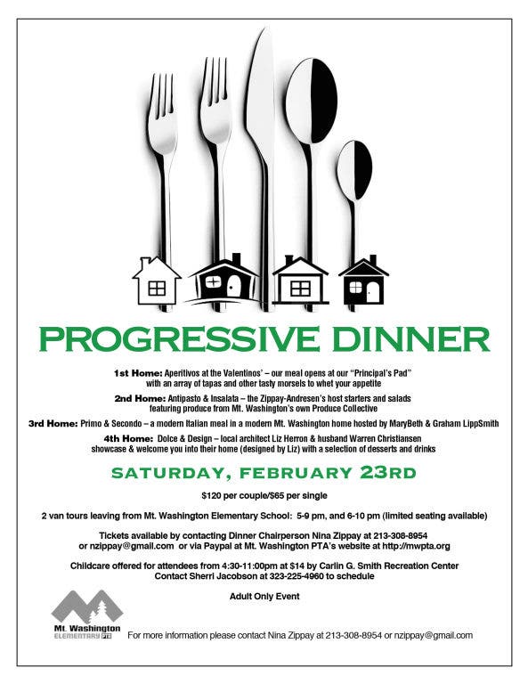 Progressive Dinner | Highland Park, CA Patch