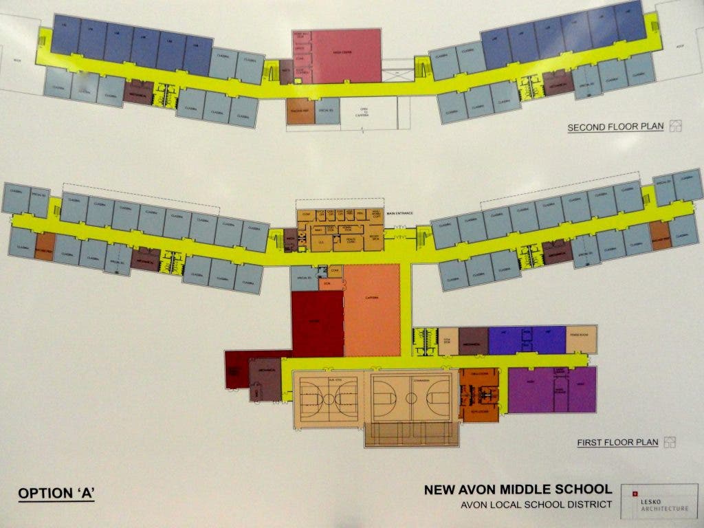 45 Classrooms, 12 Labs in Proposed 160,000-sq-ft. Middle School | Avon ...
