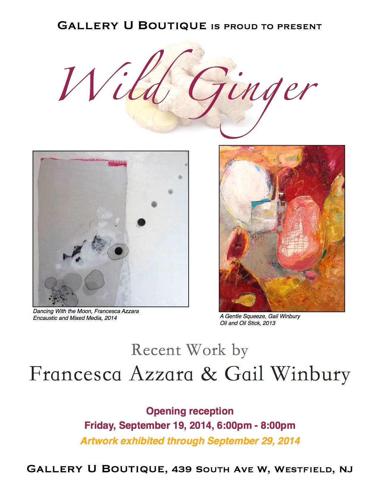 Wild Ginger: Recent Work By Francesca Azzara and Gail Winbury | Clark ...