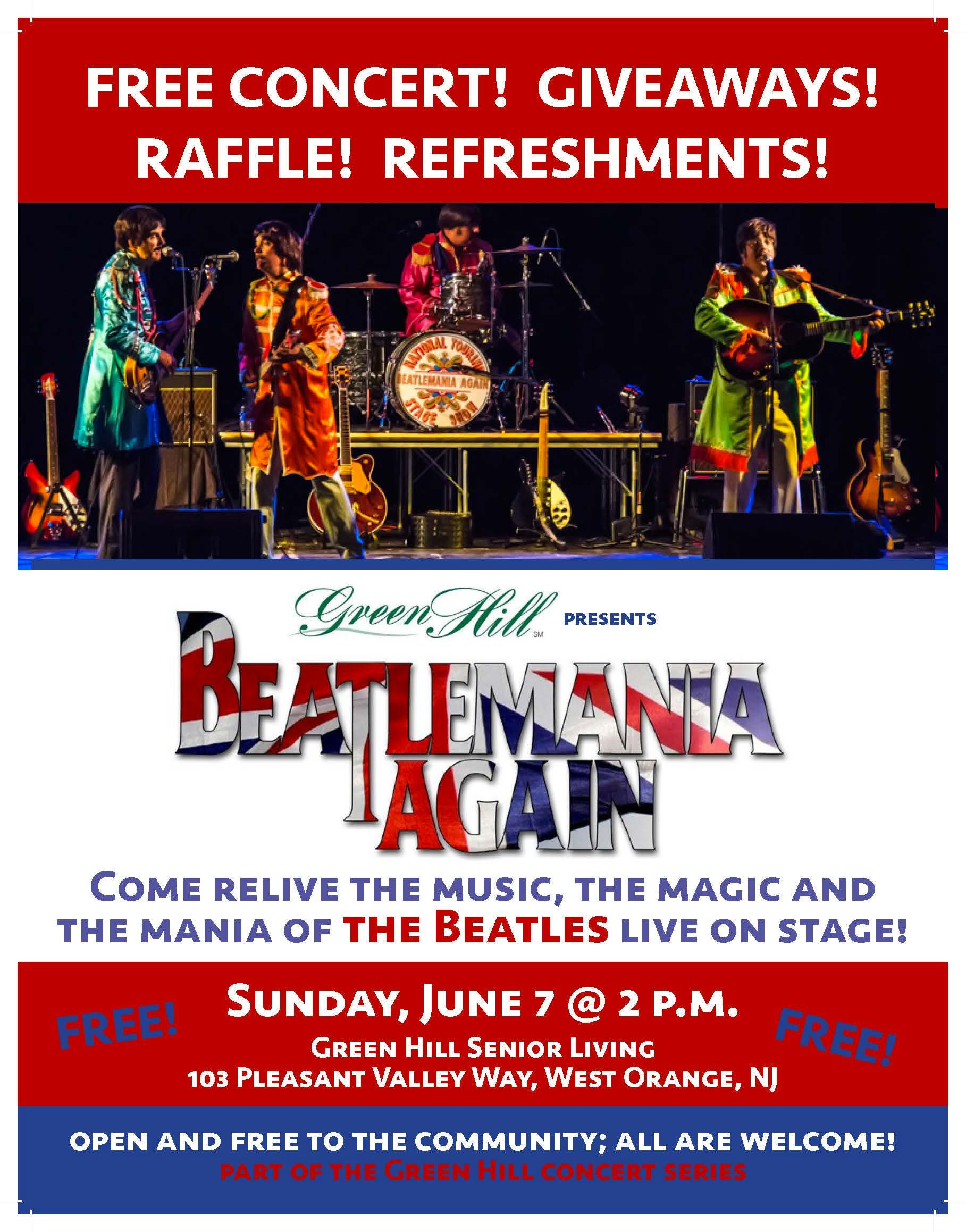 Beatlemania Concert FREE 6/7 2-4pm | West Orange, NJ Patch