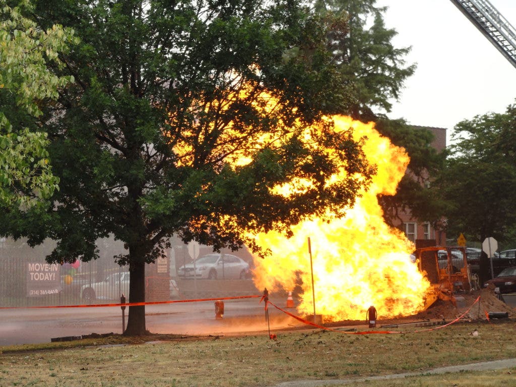 Update: Gas Leak Fire Still Burning Near Delmar | University City, MO Patch