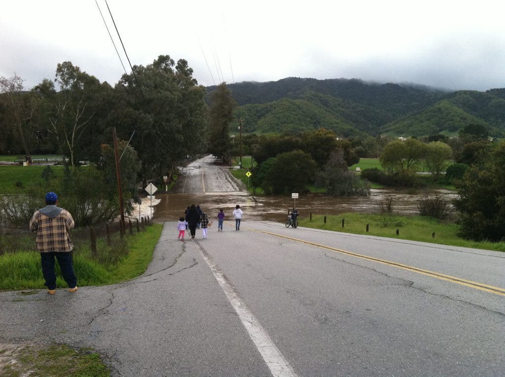 New Photos: Silva's Crossing Closed as Waters Rise in Uvas Creek ...