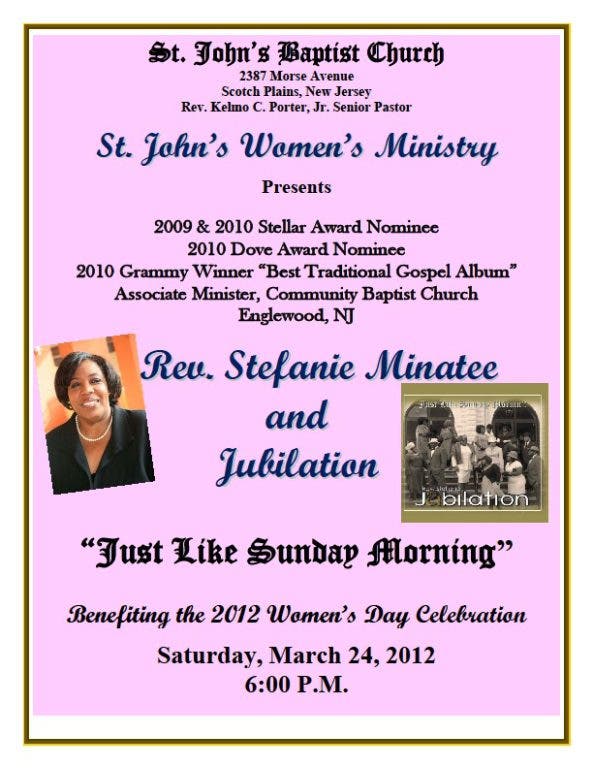 Rev. Stefanie Minatee and JUBILATION | Scotch Plains, NJ Patch