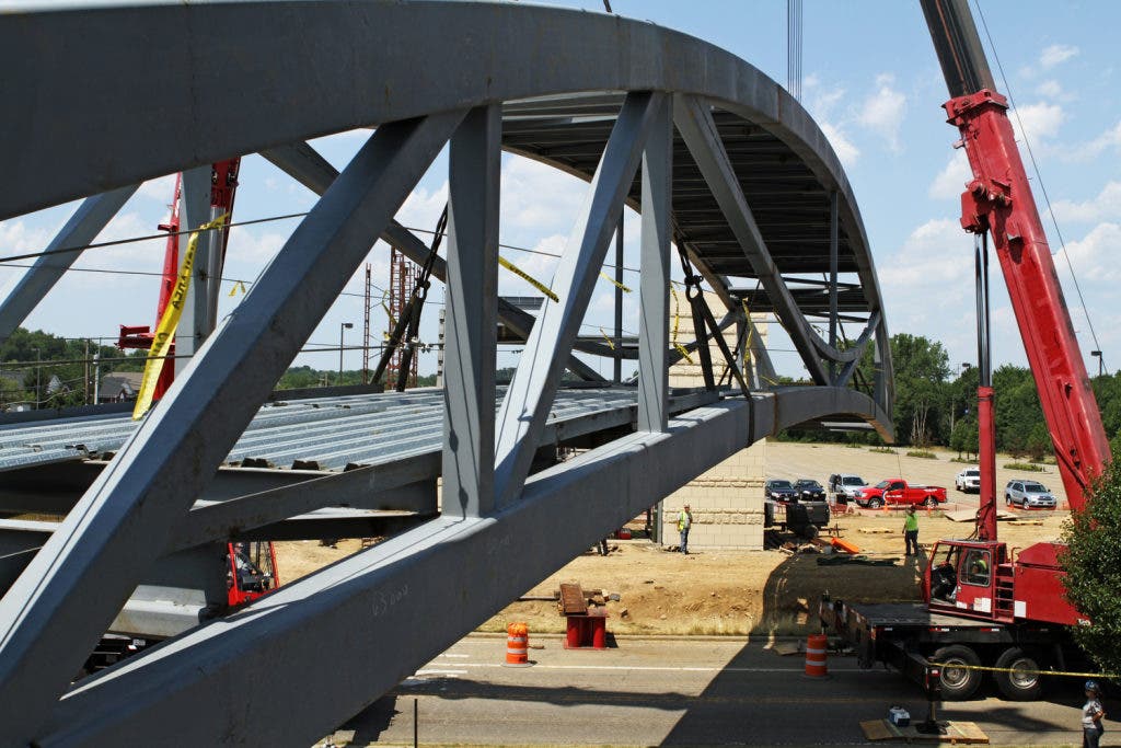 PHOTOS: Stark State Hoists New Pedestrian Bridge Into Place | North ...