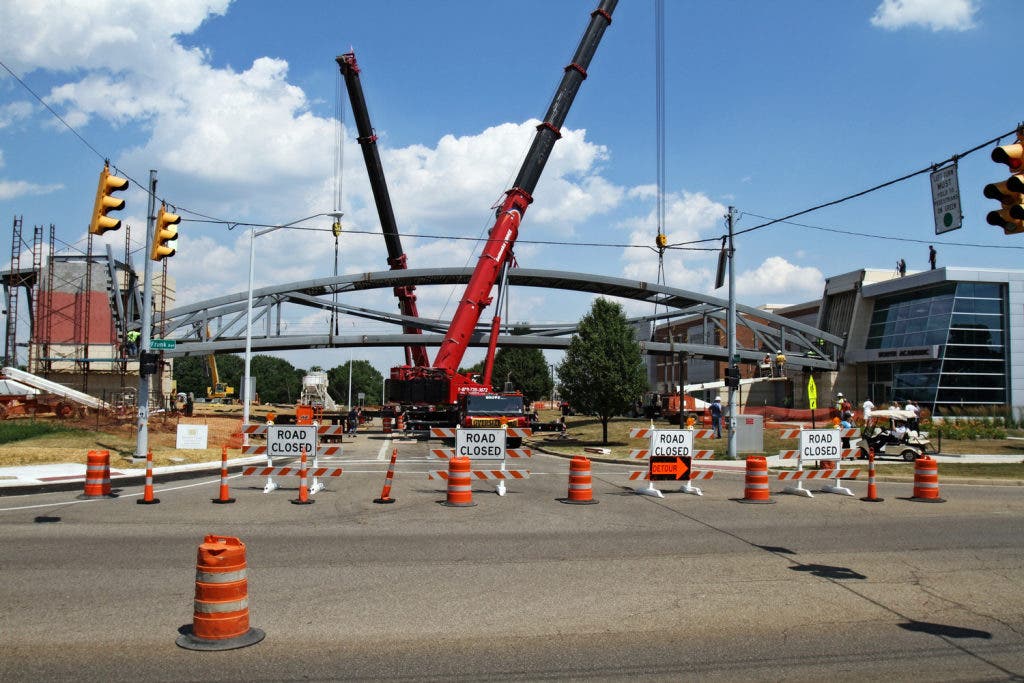 PHOTOS: Stark State Hoists New Pedestrian Bridge Into Place | North ...