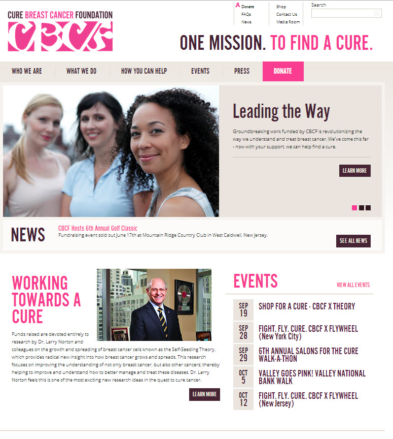 Cure Breast Cancer Foundation Unveils New Interactive Website ...