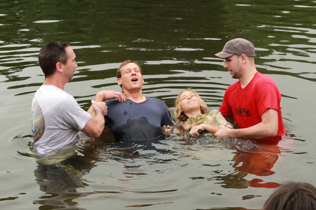 Photos: Dozens Get Baptized in Long Valley Lake | Long Valley, NJ Patch