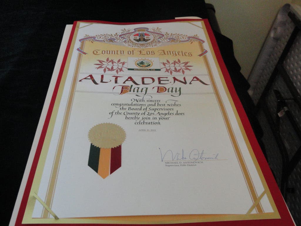 Altadena Rings in First Official Flag Day | Altadena, CA Patch