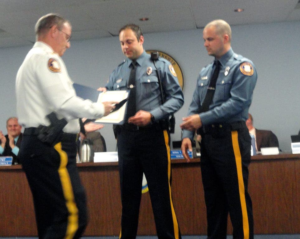 Marple Police Officers Haughey, Ronsvalle, Baylor Receive Commendation ...
