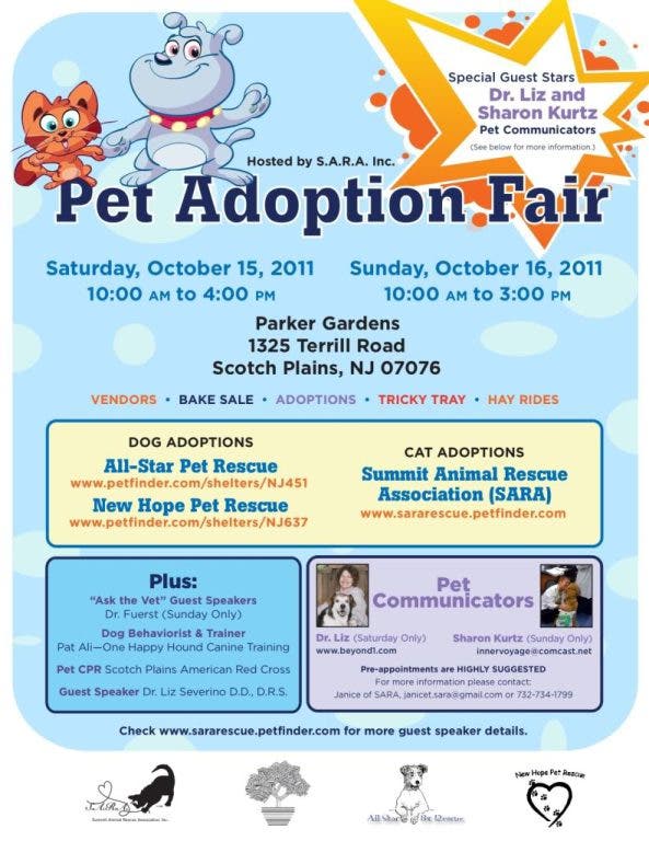 2nd Annual Pet Adoption Fair - Summit Animal Rescue Association ...