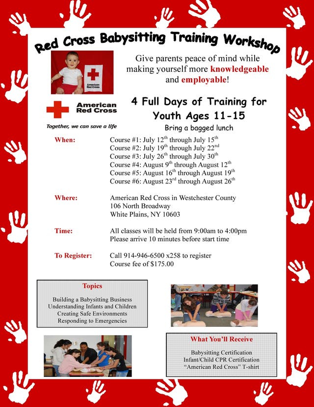American Red Cross Babysitting Training Workshop | Tarrytown, NY Patch