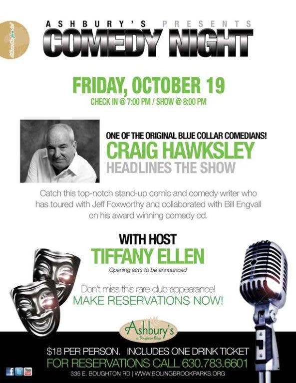 Comedy Night at Ashbury's with Craig Hawksley | Bolingbrook, IL Patch