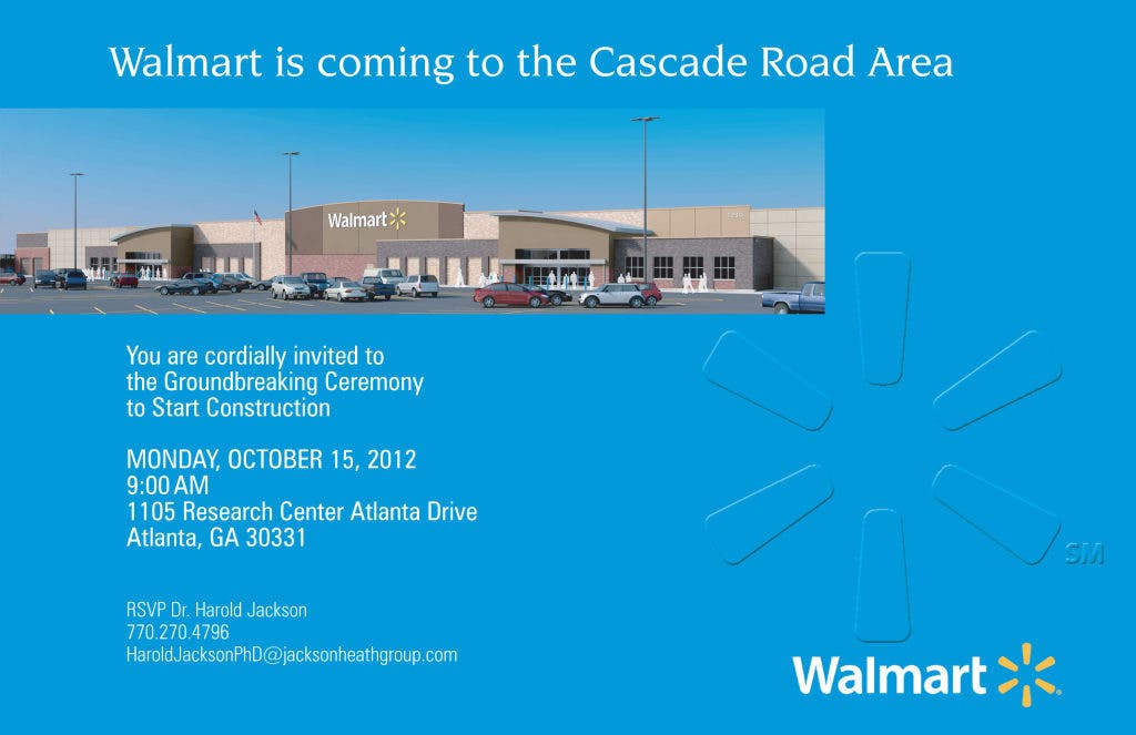 Groundbreaking Ceremony of Walmart Supercenter on Cascade Road ...