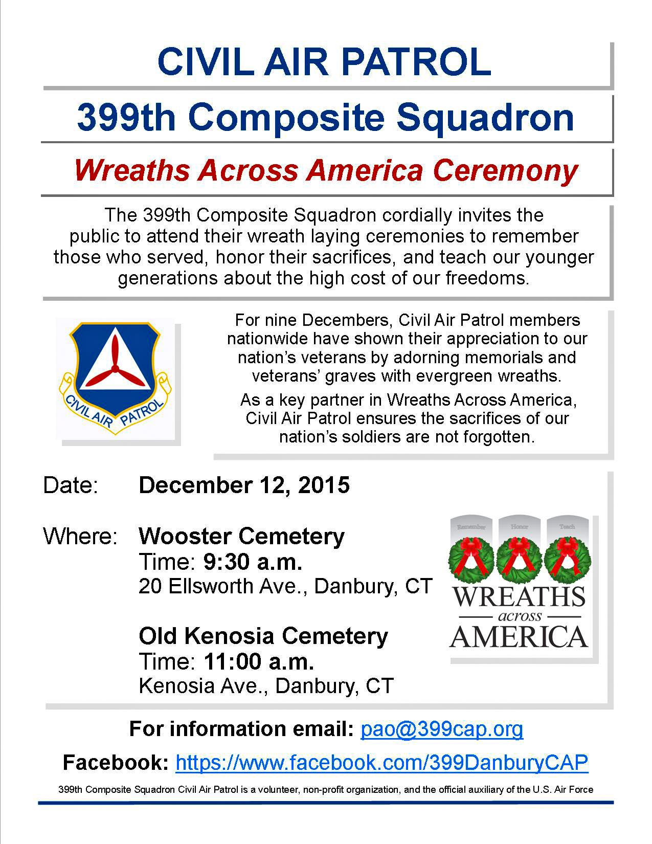Civil Air Patrol's 399th Composite Squadron invites public to annual ...