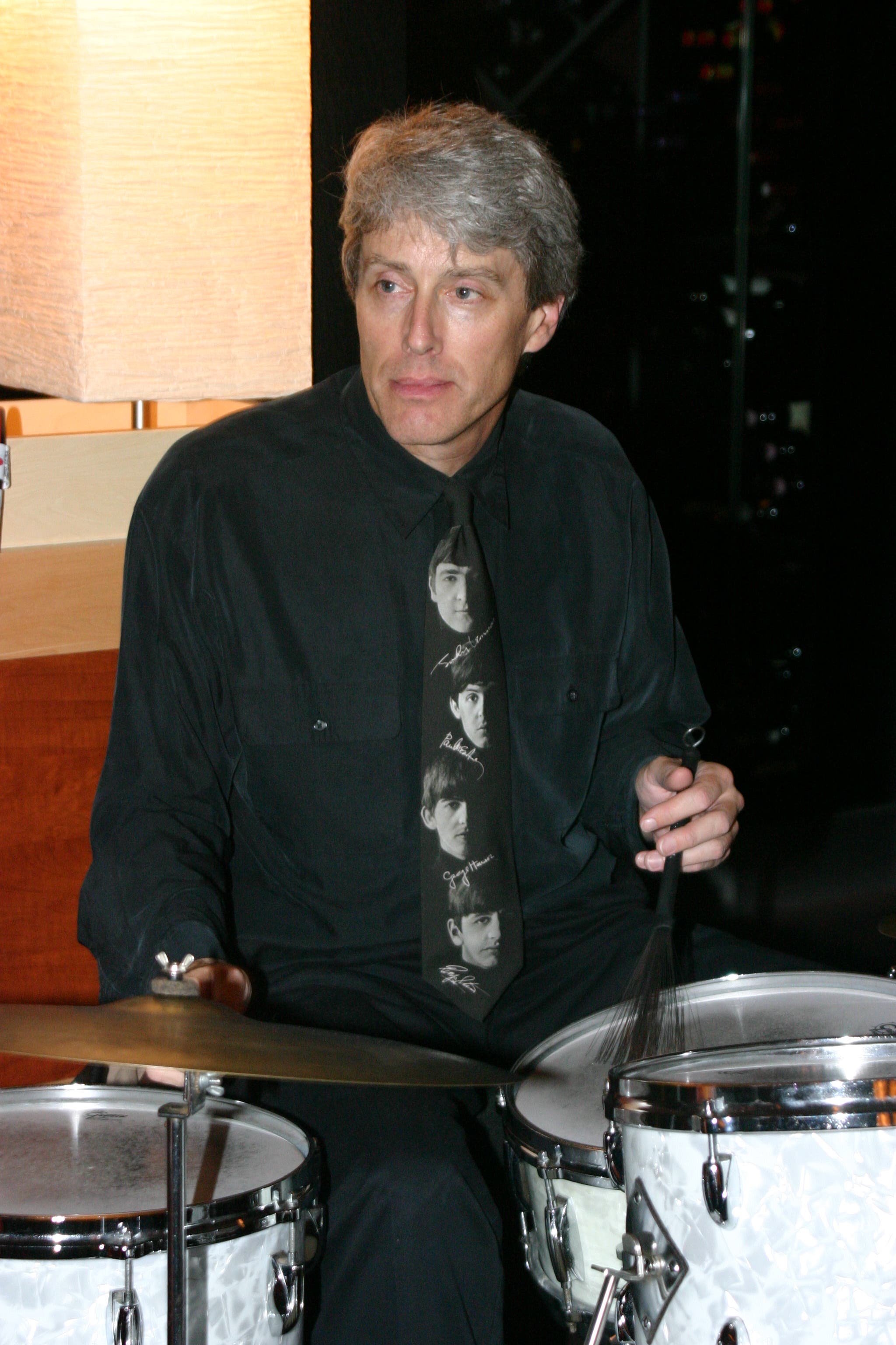 Vibraphonist Arthur Lipner performs with Newtown Drummer Roger Post ...