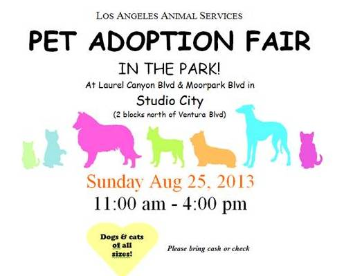 PET ADOPTION FAIR in Studio City's "Moorpark Park" | Woodland Hills, CA ...
