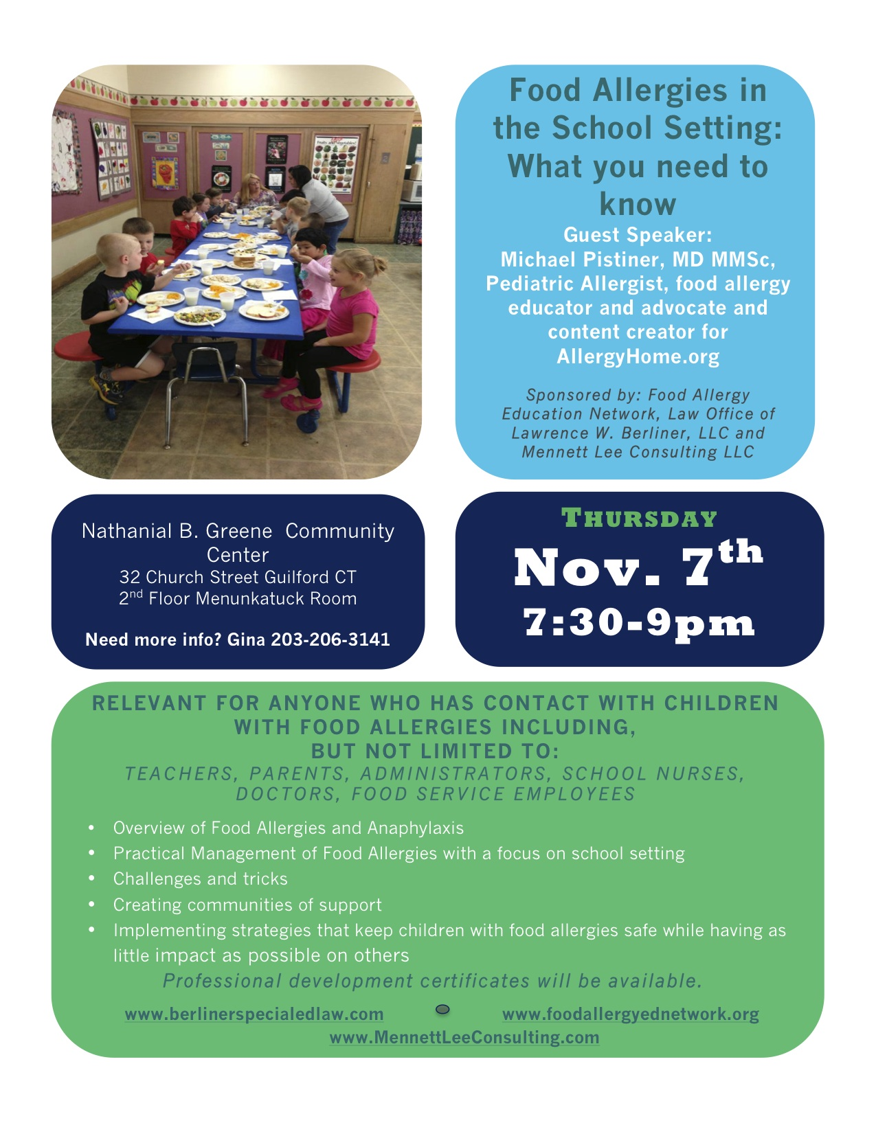 Food Allergies in the School Setting: What you need to know. | Branford ...