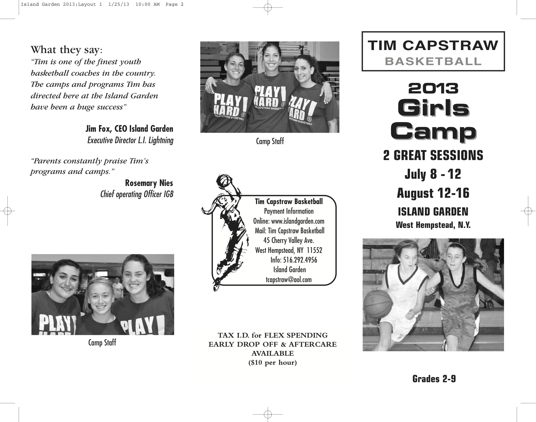 Tim Capstraw Girls Basketball Camp | Malverne, NY Patch