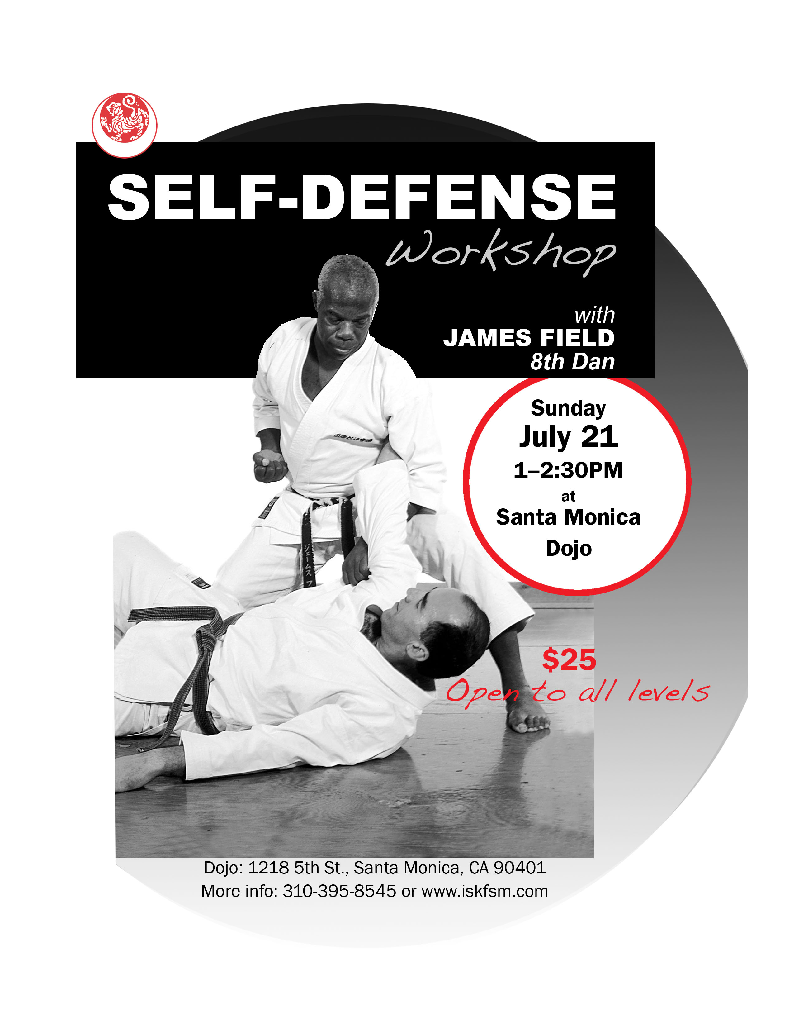 Special Self-Defense Seminar with Sensei James Field, 8th Degree Black ...