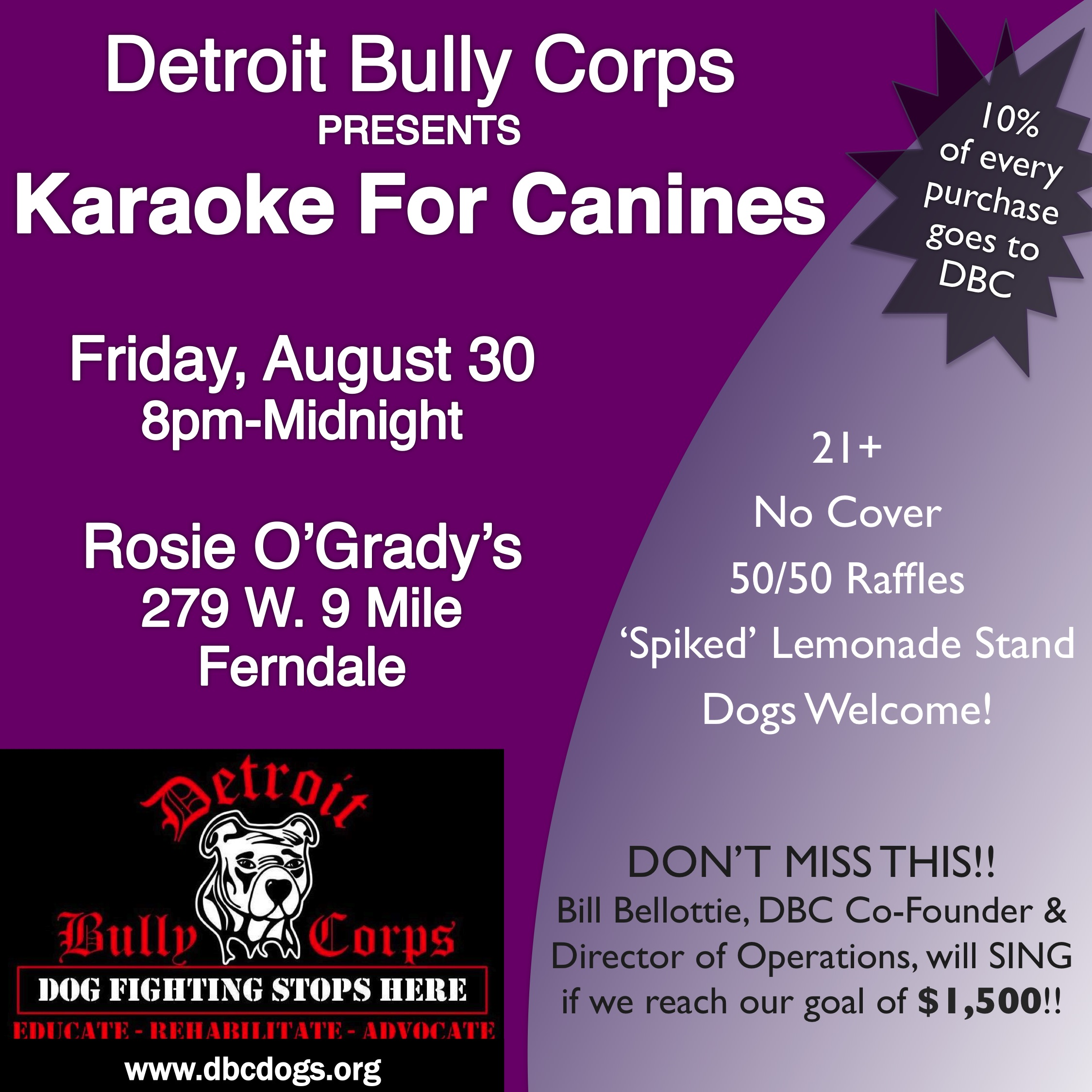 Detroit Bully Corps presents Karaoke For Canines | Ferndale, MI Patch