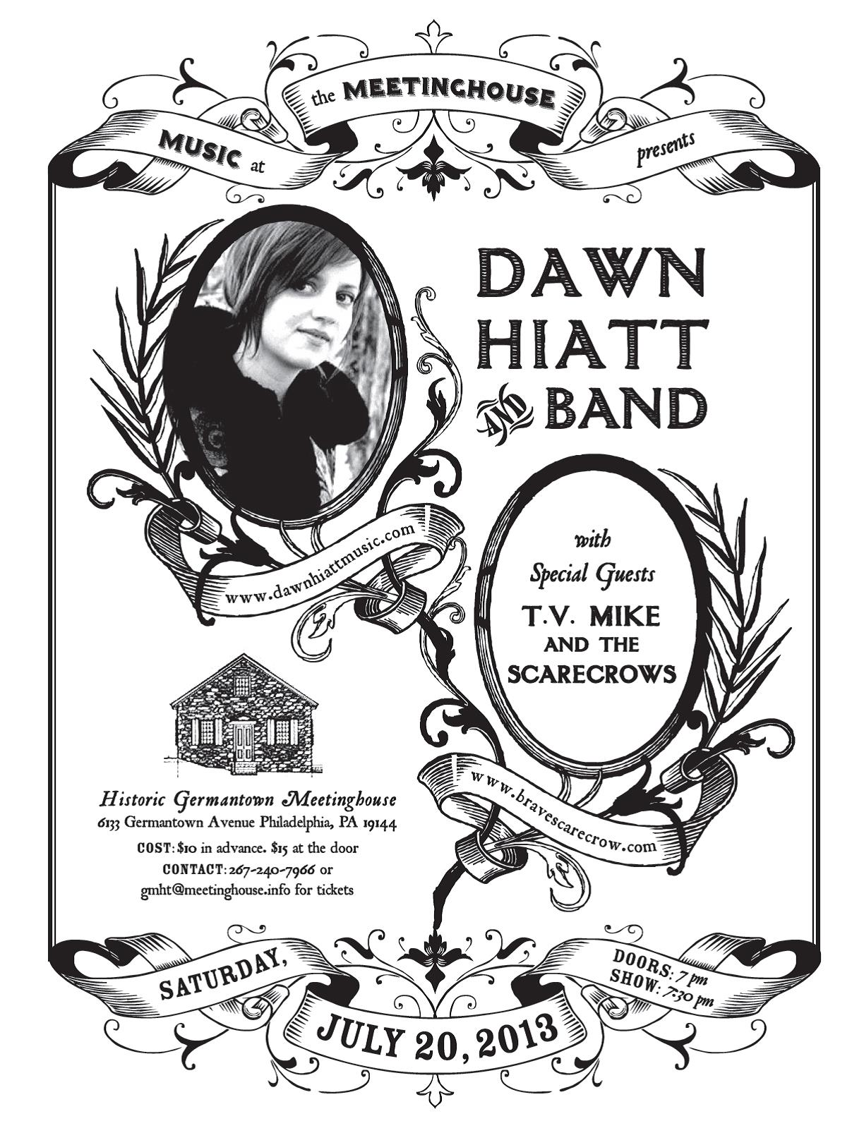 "Music at the Meetinghouse" Presents Dawn Hiatt with special guest T.V ...