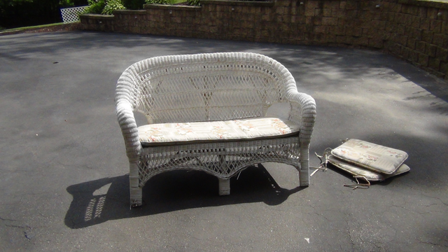 Pier One Imports wicker settee/loveseat for sale | North Andover, MA Patch