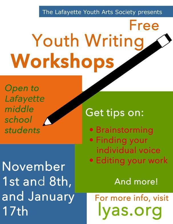 Free Writing Workshops For Middle School Students | Lamorinda, CA Patch