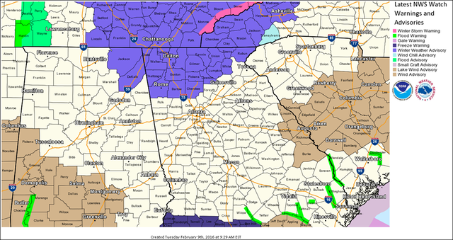 Bartow County Included in Winter Weather Advisory | Cartersville, GA Patch