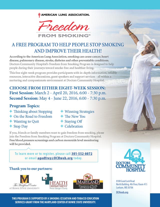 American Lung Association Offers Freedom from Smoking | College Park ...