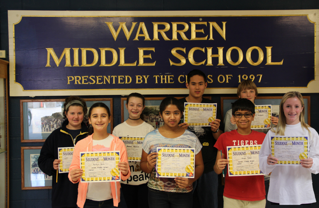 November Recipients Student Of The Month November Recipients At Warren ...