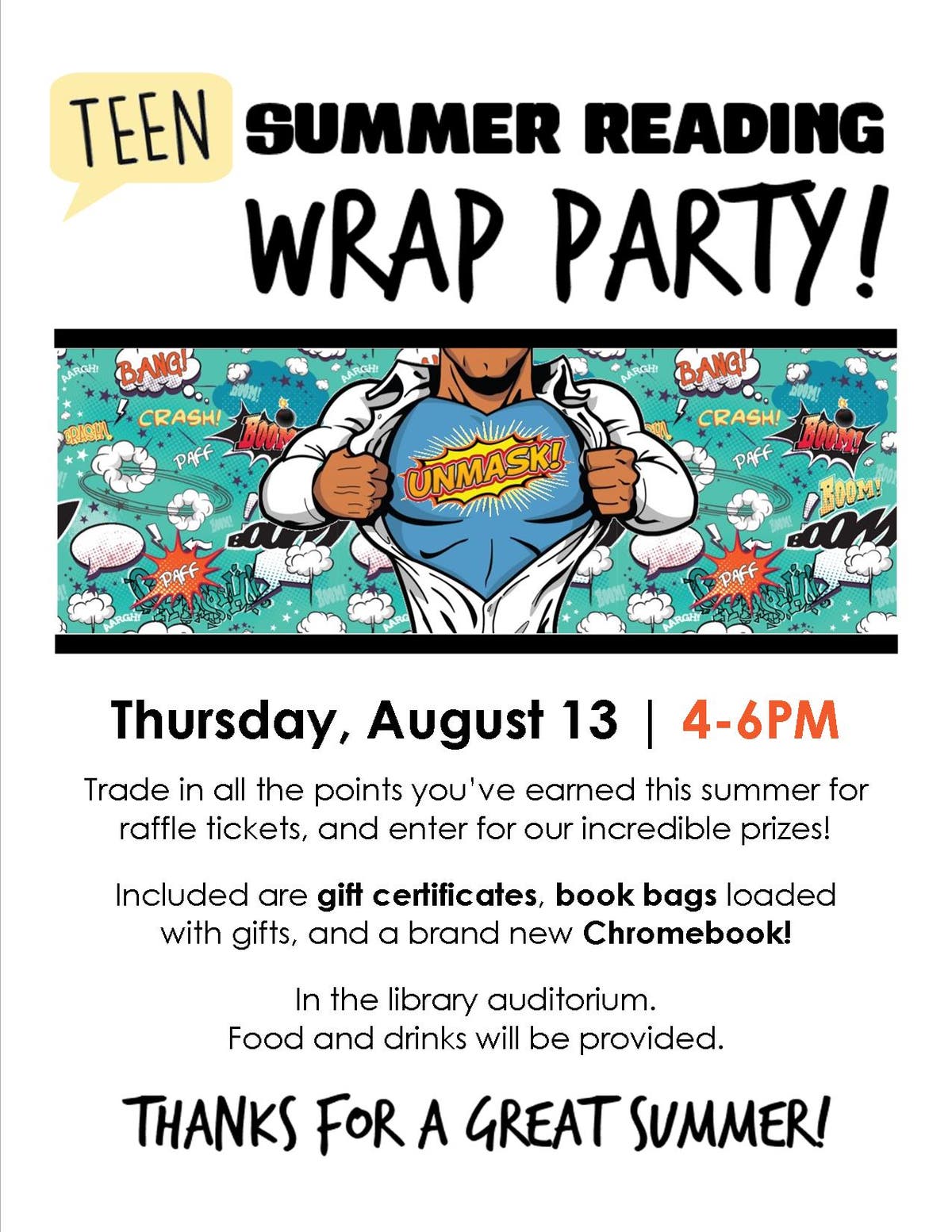 Teen Summer Reading Wrap Party | Concord, NH Patch