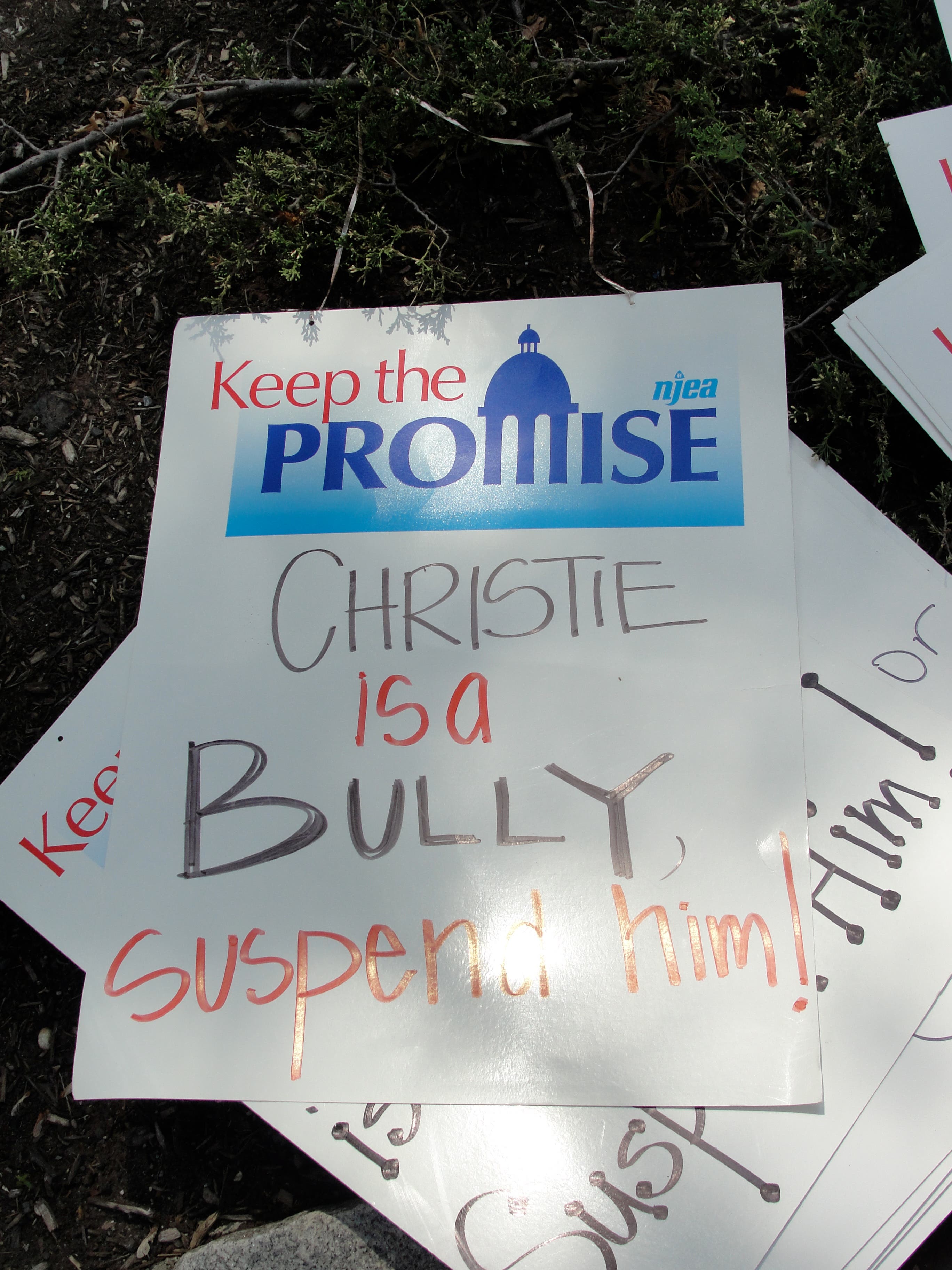 Teachers Take to the Sidewalk, Picket Linda Stender | Scotch Plains, NJ ...