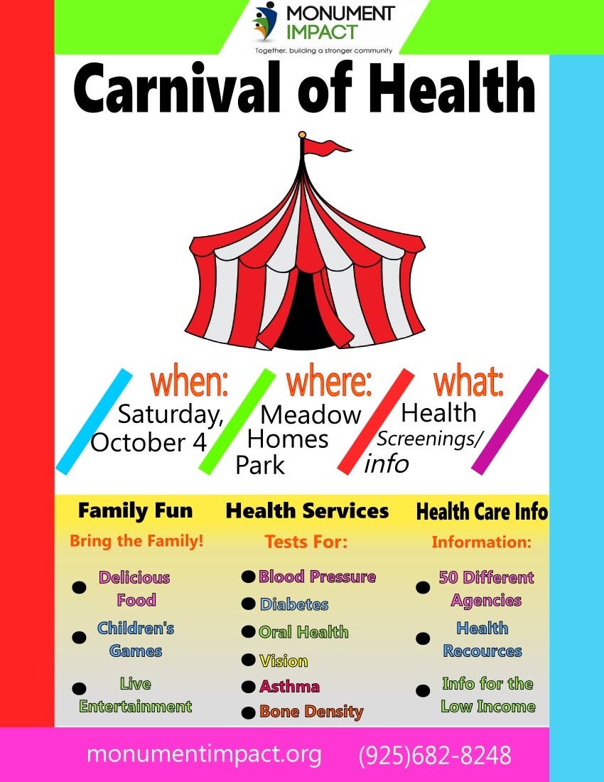 Carnival of Health! (THIS SATURDAY!) In Concord | Concord, CA Patch
