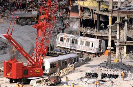 World Trade Center Surviving PATH Subway Car Arriving in East Haven ...