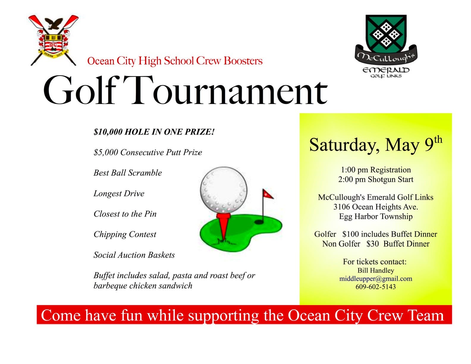 Golf Tournament to benefit Ocean City Crew Team May 9 | Ocean City, NJ ...