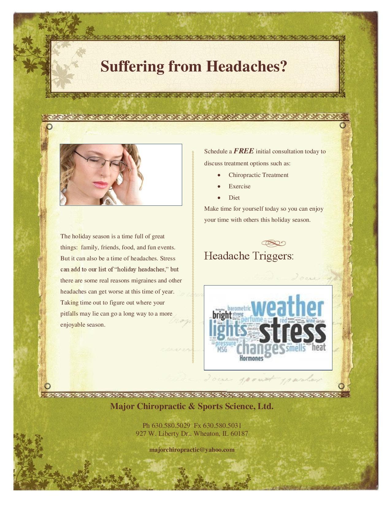 Holiday Headaches...Need Relief? | Wheaton, IL Patch
