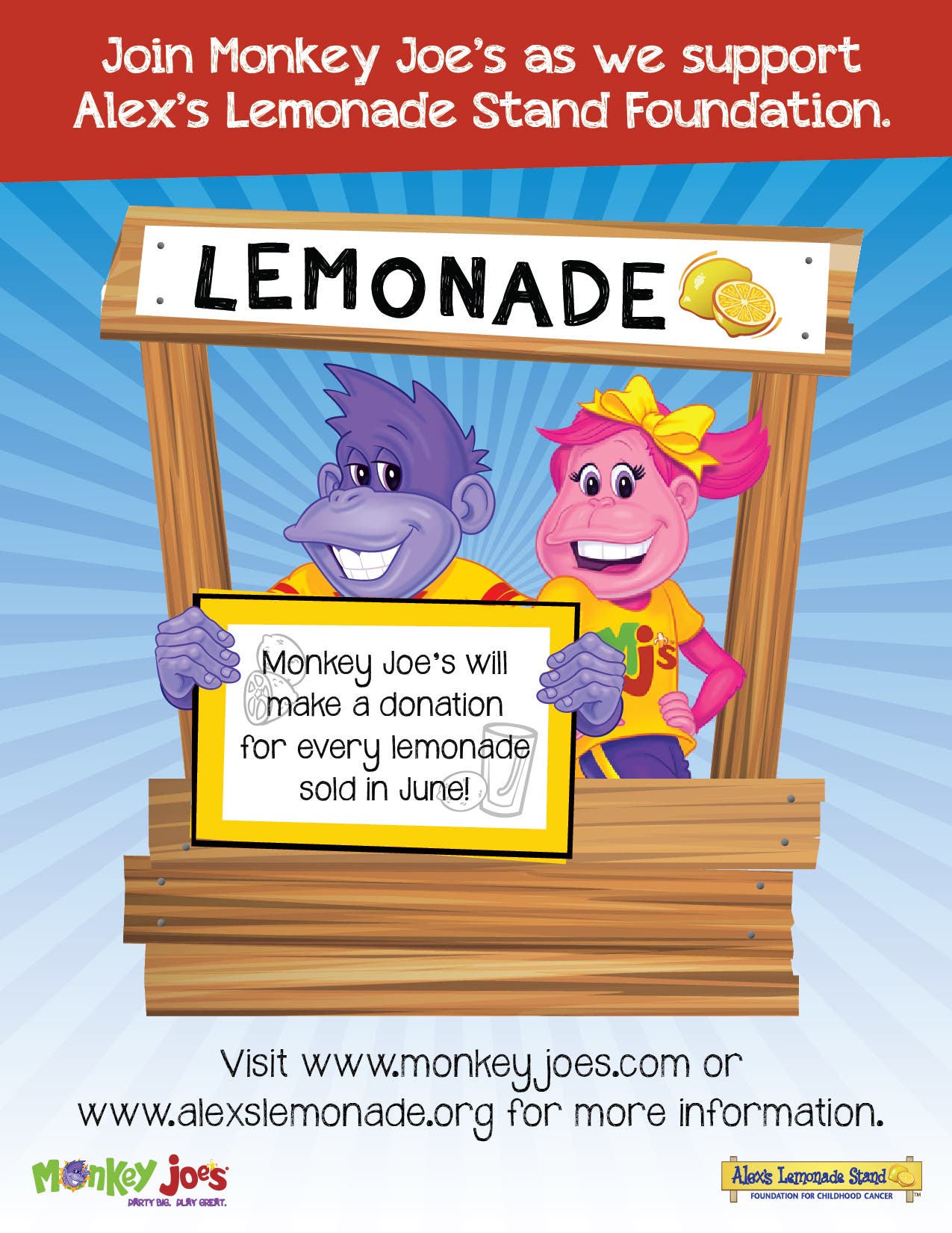 MONKEY JOE'S RAISES FUNDS FOR CHILDHOOD CANCER RESEARCH | Attleboro, MA ...