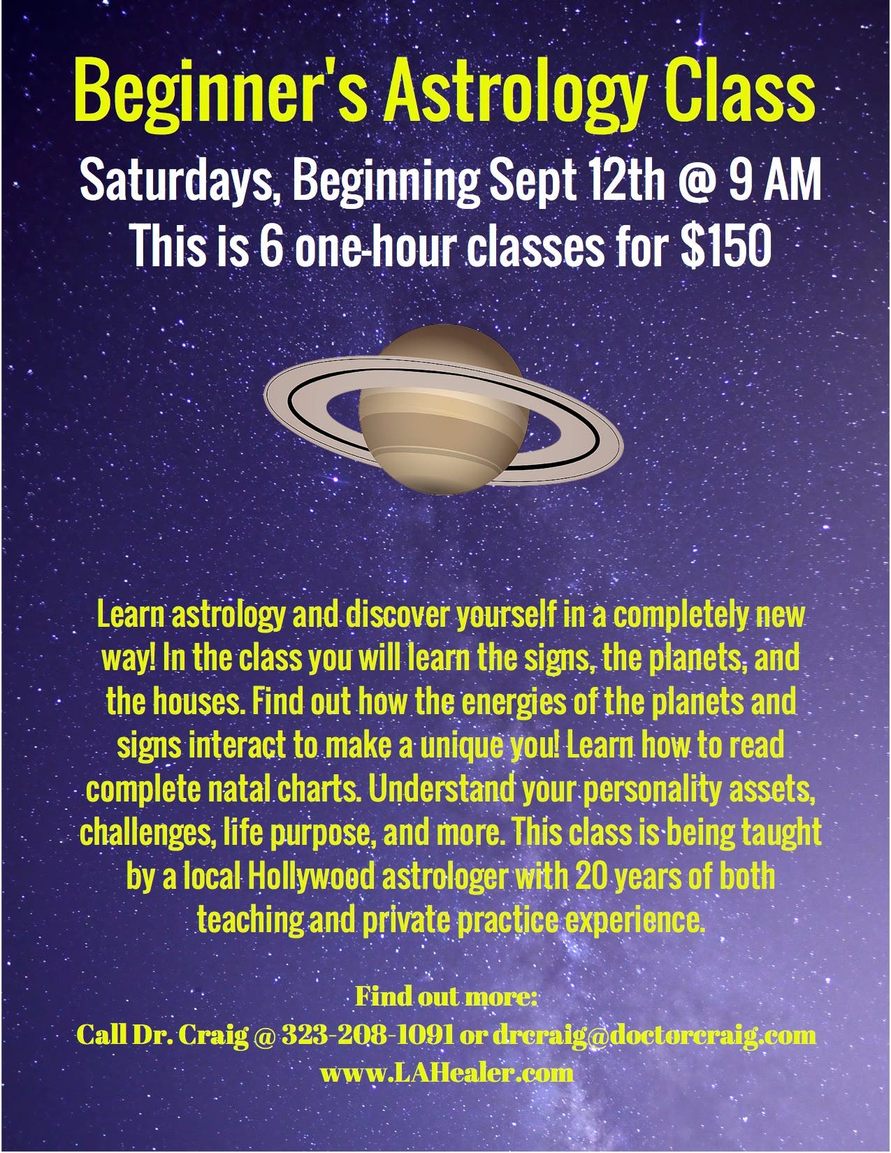 Beginner's Astrology Class! Sept 12th | Hollywood, CA Patch
