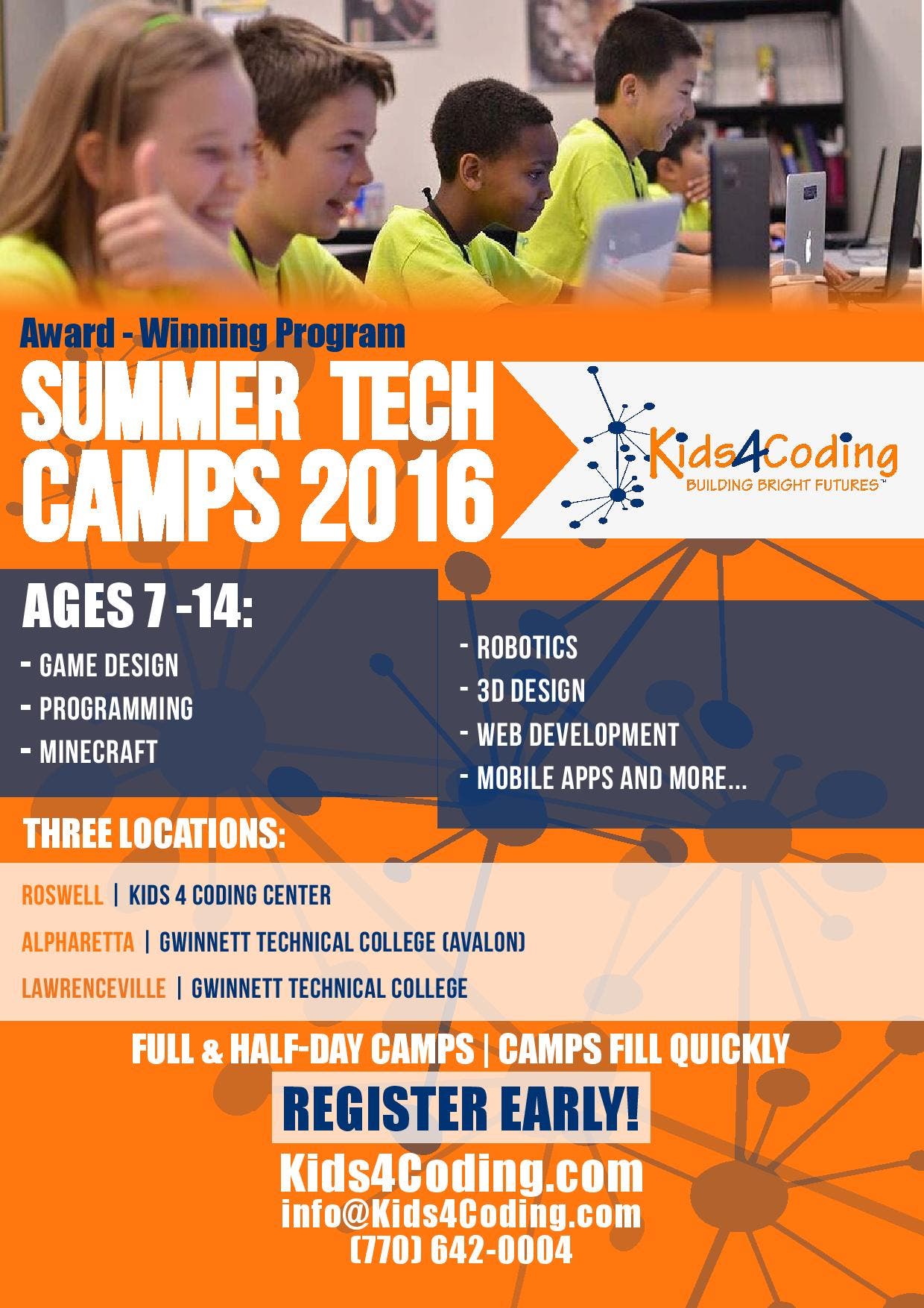 Kids 4 Coding "SUMMER TECH CAMPS 2016!" #1 STEM Tech Leader in North ...