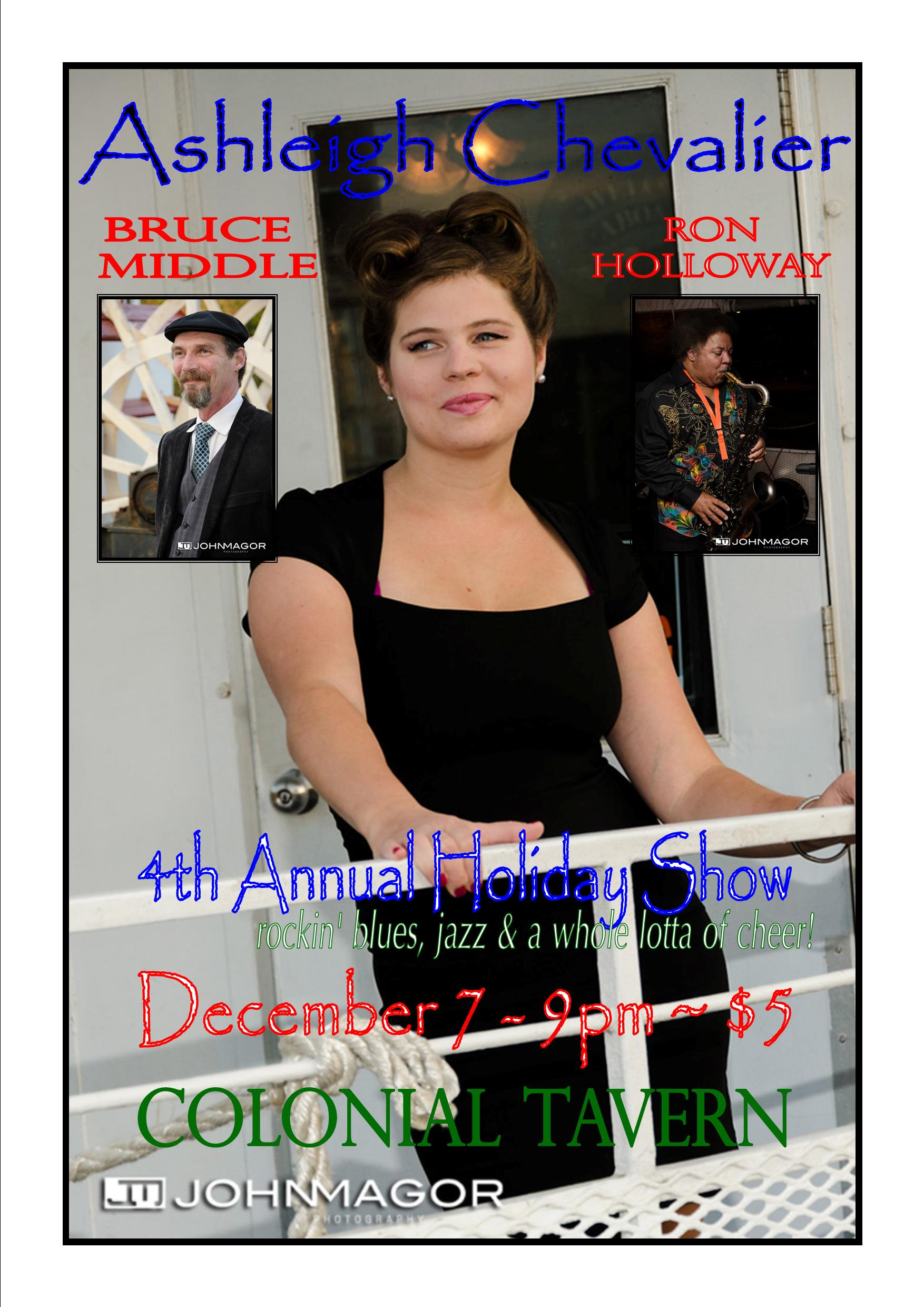 Ashleigh Chevalier Holiday Blues Show FTR Ron Holloway | Fredericksburg ...