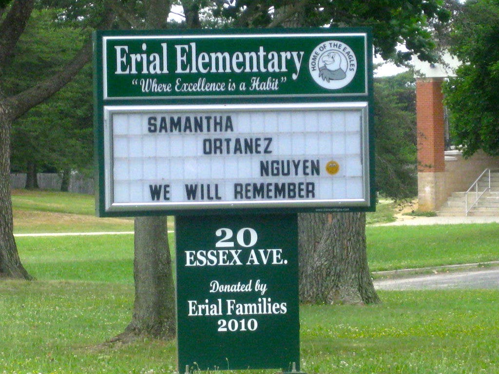 Erial Elementary Dedicates Tree in Memory of Sammie Nguyen-Ortanez ...