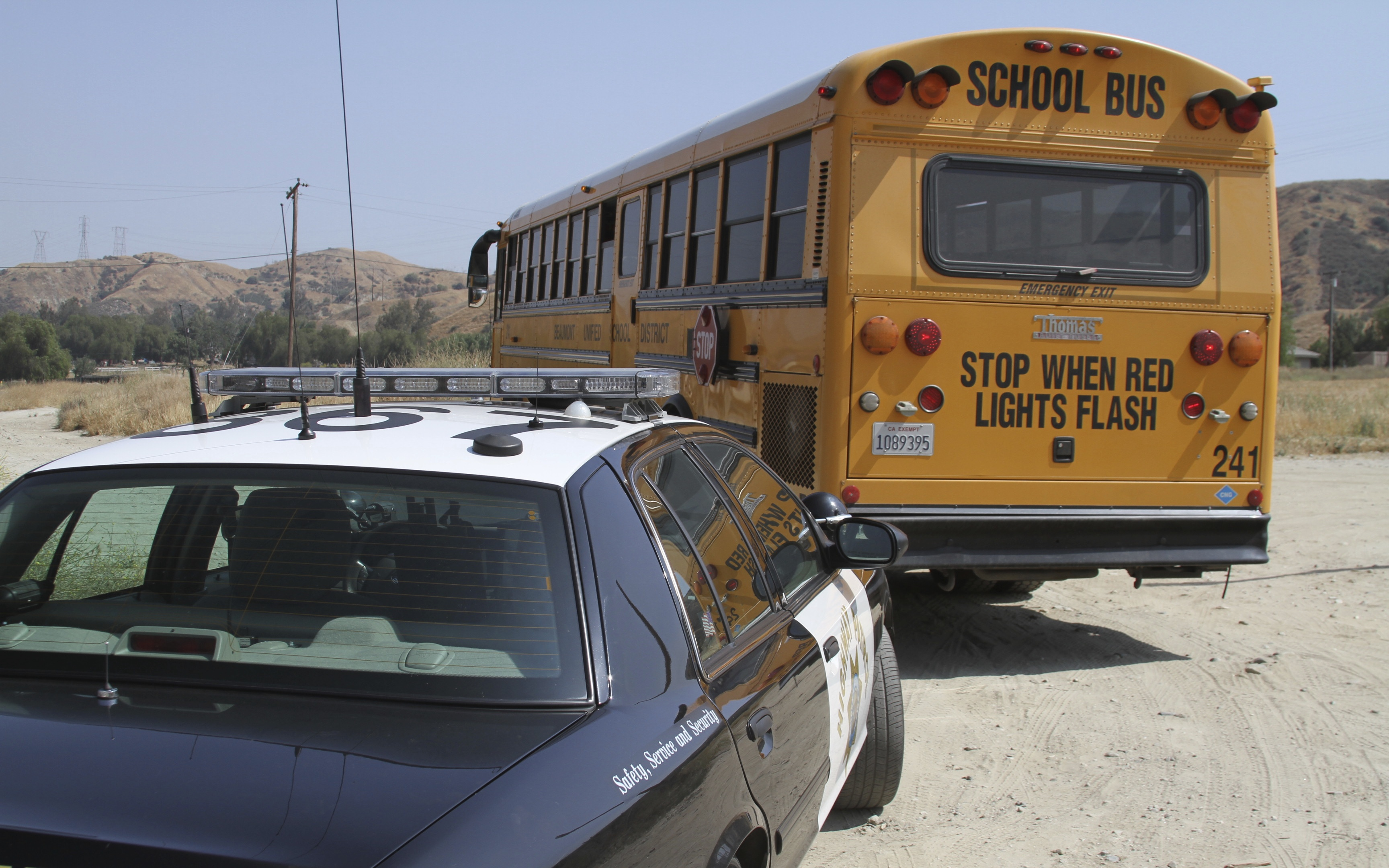 BUSD School Bus in Crash with Sedan on San Timoteo Canyon Road ...