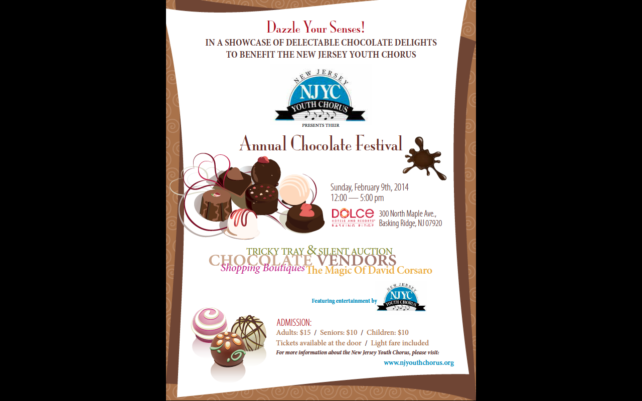 CHOCOLATE FESTIVAL 2014 presented by the New Jersey Youth Chorus | New ...