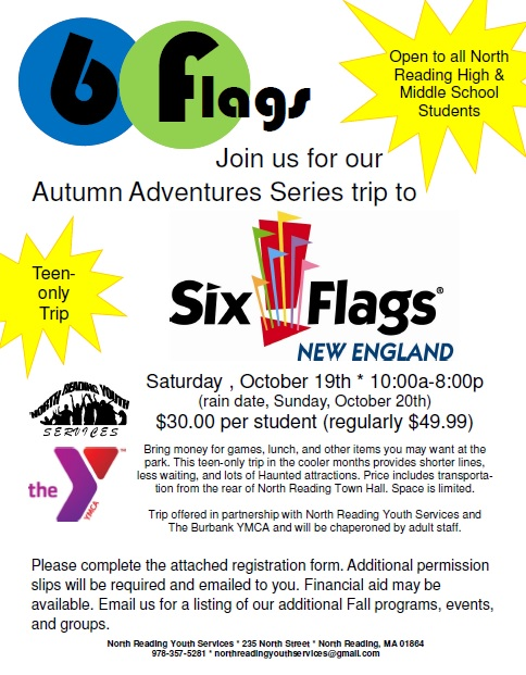 6 Flags Field Trip THIS Saturday still has spots left | North Reading ...