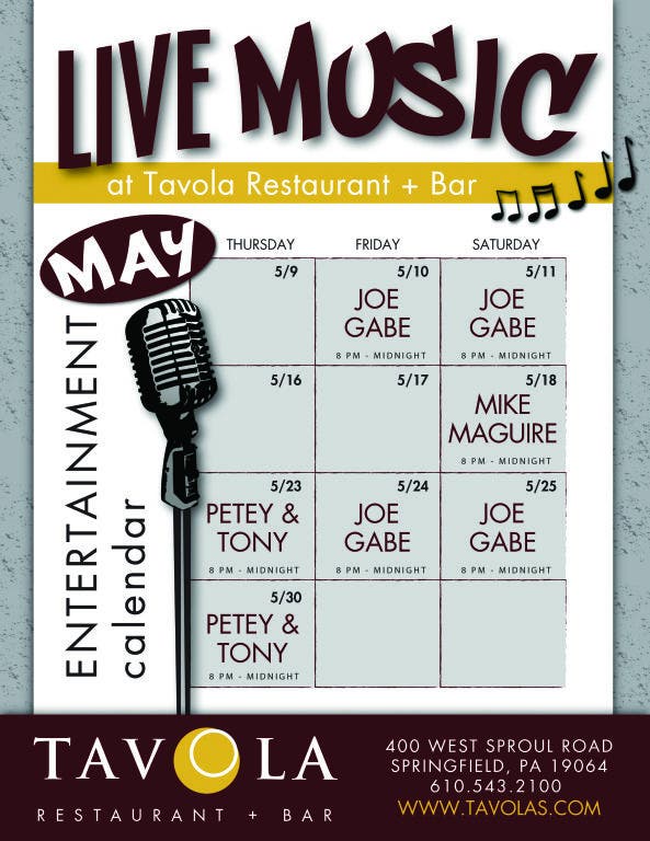 LIVE MUSIC: Joe Gabe | Springfield, PA Patch